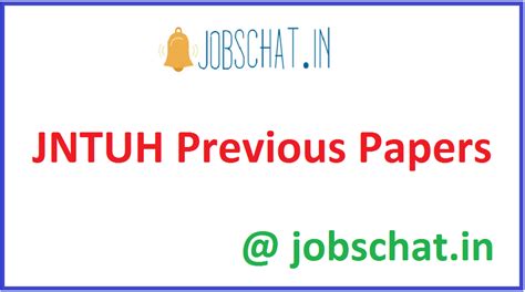 Jntuh Previous Papers Free Last 10 Years Question Papers