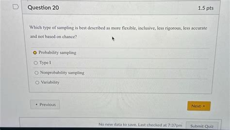 Which Type Of Sampling Is Best Described As More Chegg