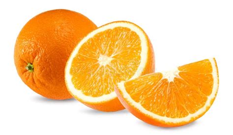 Orange Fruit with Cut of Orange Isolated on White Background. Clipping Path Stock Photo - Image ...