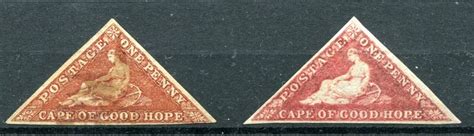 Cape Of Good Hope 1864 Allegorie Of Hope Cape Triangle 1d Deep