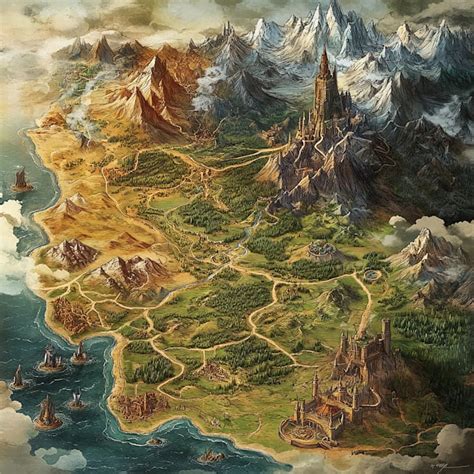 Draw Your Fantasy Map By Madeine Fiverr