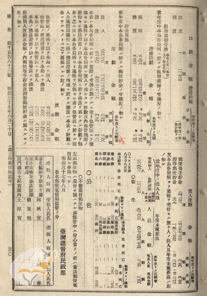 件名 郵便爲替及貯金受拂 4766470