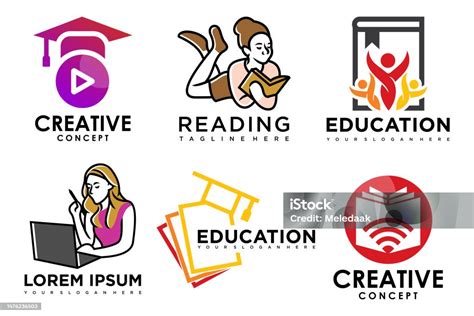 교육 및 로고 Setschool 책 대학원 모자 서점 및 학생을 배우십시오 교육 기호 Educational Institutions And Organizations에 대한