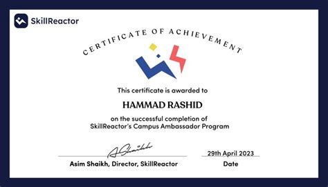 hammad rashid on linkedin hi everyone i just completed my campus ambassadorship program at…