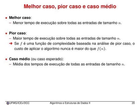 Melhor Caso Pior Caso E