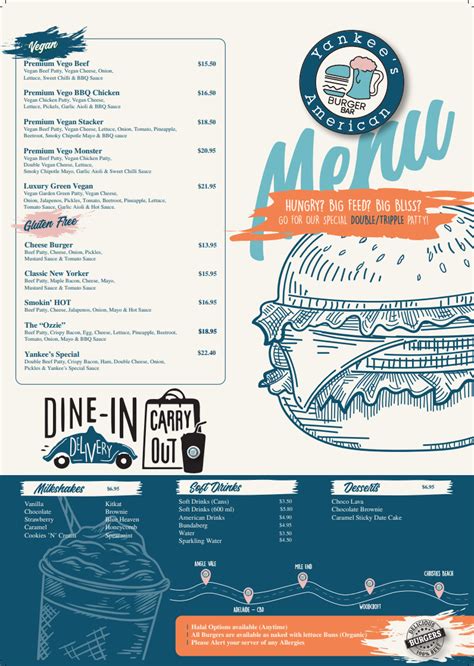 Our Menu Yankees Burger Bar