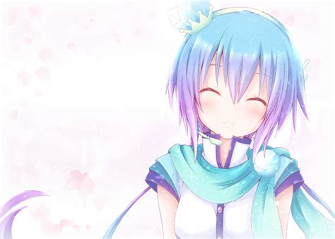 Safebooru 1girl Akino Coto Aoki Lapis Blue Hair Blush Closed Eyes