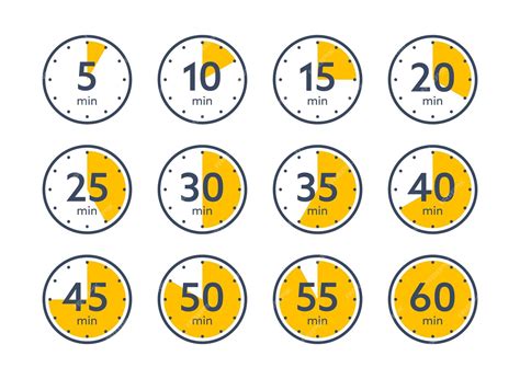 Premium Vector Set Of Timer And Stopwatch Icons Countdown Symbol Kitchen Timer Icon
