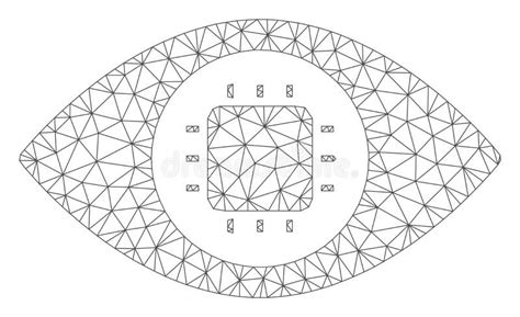 Bionic Eye Circuit Vector Mesh 2d Model Stock Vector Illustration Of