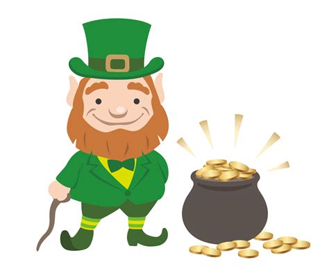 Vector St Patricks Day Symbol Illustration With A Leprechaun And A Pot