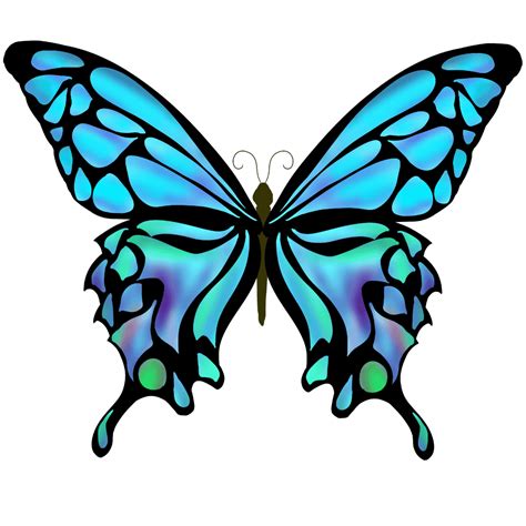 水色の蝶イラスト 蝶の描き方 蝶イラスト 蝶々 イラスト