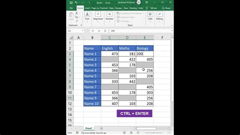 Goto Function Fill Blank Cells With Data And Color Krish Excel Anywhere Youtube