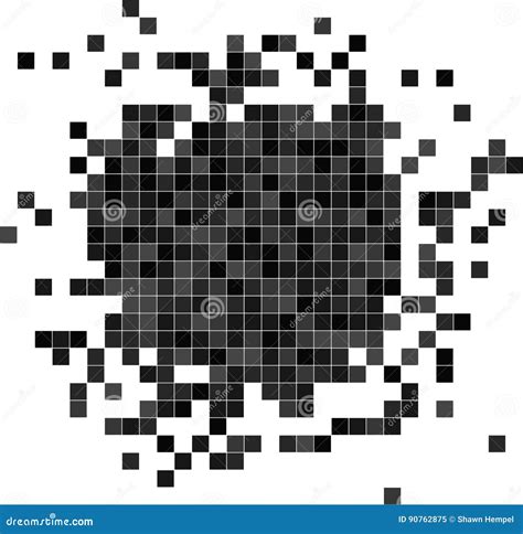 Monochrome Grayscale Abstract Pixelated Splash Stock Illustration Illustration Of Effect