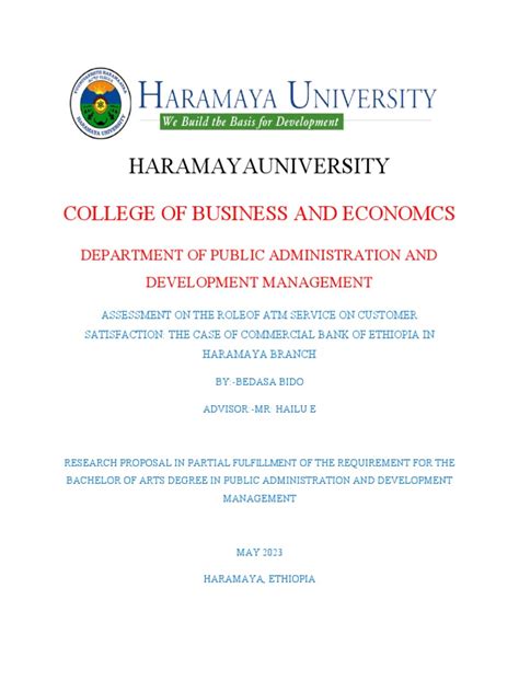 Bedasa Research 1111111 Pdf Automated Teller Machine Personal