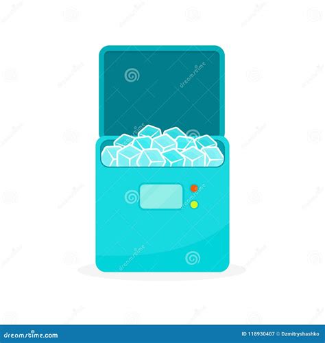 Ice Maker Machine Icon Stock Vector Illustration Of Clipart 118930407