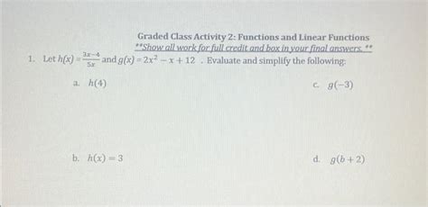 solved graded class activity 2 functions and linear