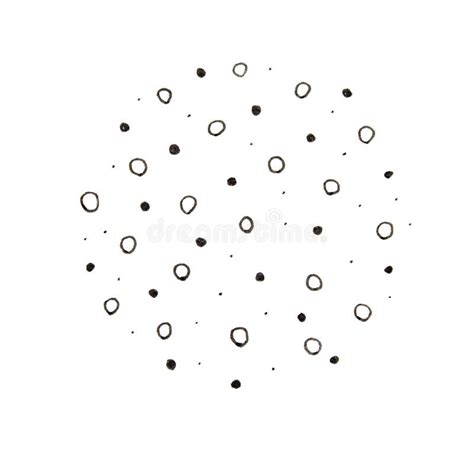 Random Pattern Of White Circular Dots On Background Stock Illustration