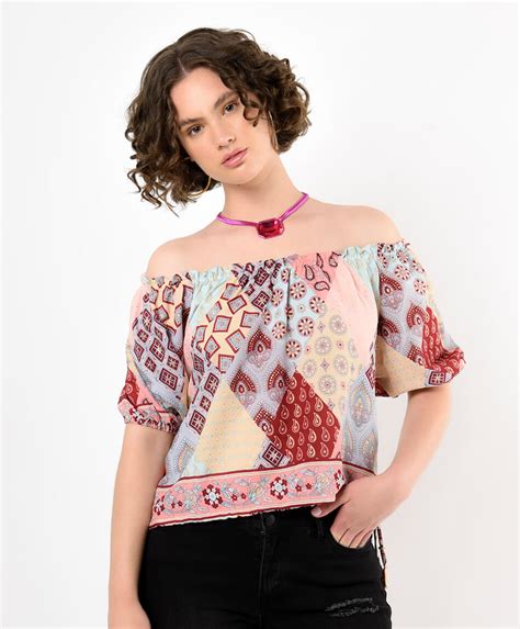 Blusa Mujer Patchwork Lazo Tricot