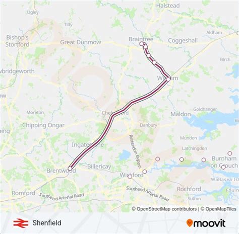 Weaver Line Route Schedules Stops And Maps Shenfield Updated