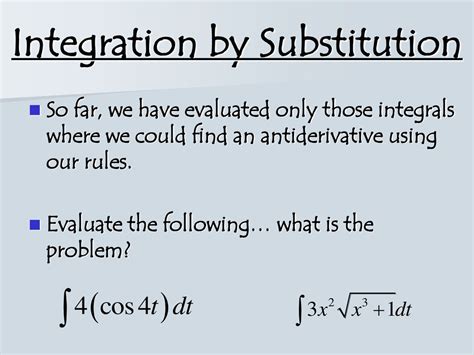 Integration by Substitution - ppt download