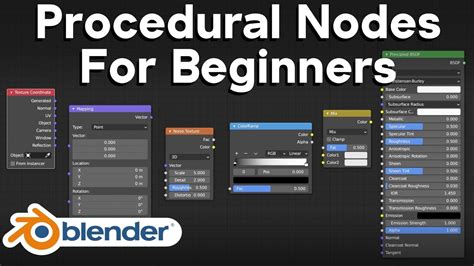 Procedural Nodes For Beginners Blender Tutorial Tutorials Tips And