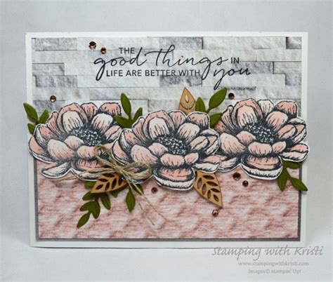 Stampin Up Tasteful Touches Card For The Happy Inkin Thursday Blog Hop