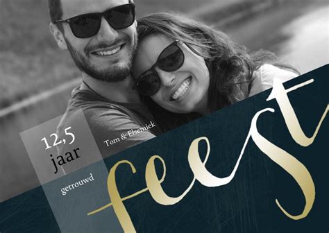 Jubileum 12 5 Jaar Getrouwd Met Grote Foto En Kaartje2go