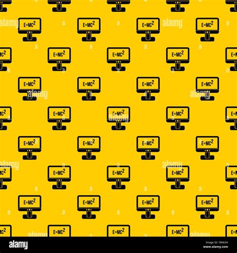 Monitor With Einstein Formula Pattern Vector Stock Vector Image Art Alamy
