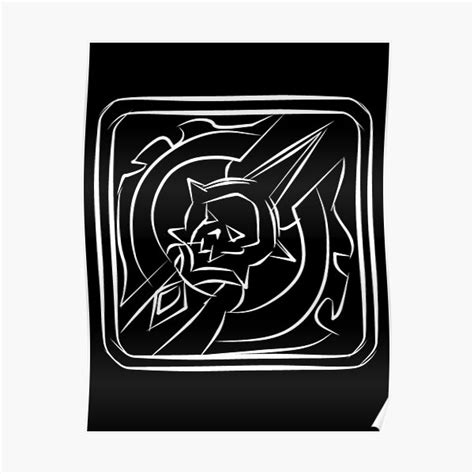 Deathknight Class Icon White Poster By Delyss Iouz Redbubble