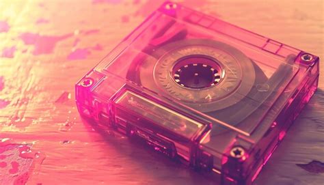 Vintage Audio Cassette Tape On A Colorful Background Premium Ai