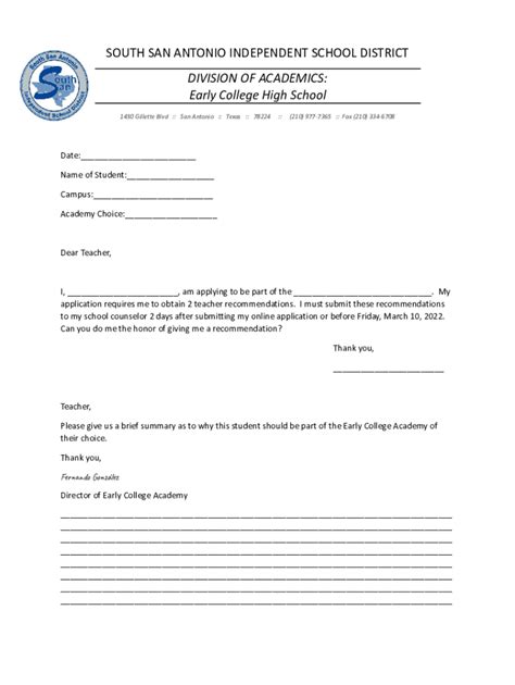 Fillable Online Recommendation Form For Echs Applicationdocx Fax Email Print Pdffiller