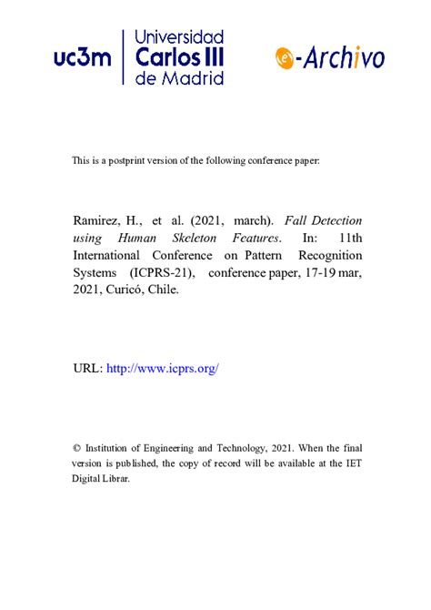 pdf fall detection using human skeleton features