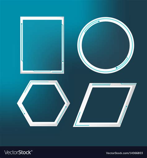 Technology Frame Modern Design Border Royalty Free Vector