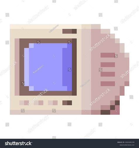 Old Monitor Pixel Art Game Development Stock Vector Royalty Free Shutterstock