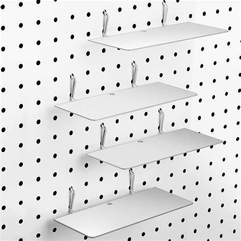 Buy 4 Pack Pegboard Shelves Wall Organizer Peg Board Shelf Brackets