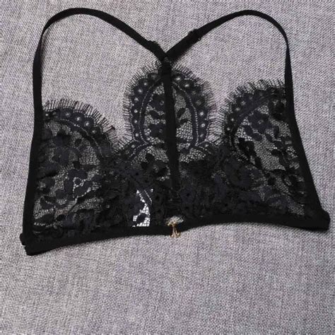 Sexy Soutien Gorge Creux Lingerie En Dentelle Sexy Bra Noir Cdiscount