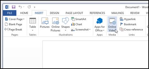 How To Insert A YouTube Video Into A Microsoft Word Document In Office 2013