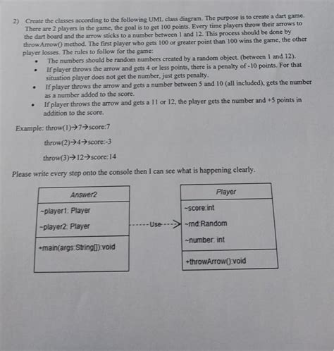 Solved 2 Create The Classes According To The Following Uml