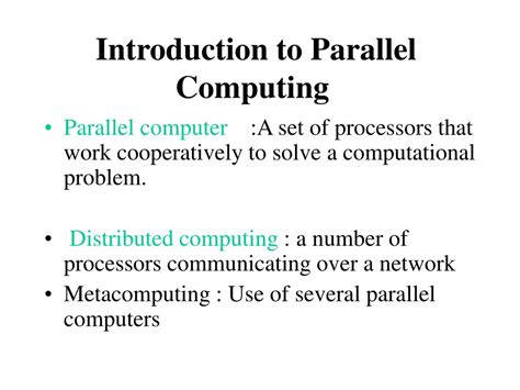 Ppt Parallel Computing With Mpi Powerpoint Presentation Free