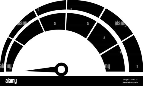 Vector Illustration Of The Black Color Silhouette Of A Speedometer Icon Stock Vector Image And Art