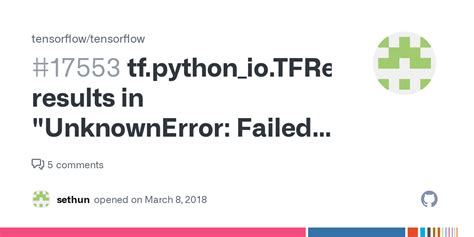 Tf Python Io TFRecordWriter Results In UnknownError Failed To