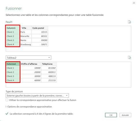 Fusionner des tableaux Excel étape par étape IONOS