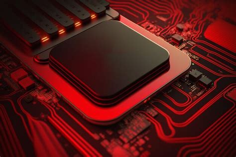 Premium Photo A Computer With A Red Background And The Word Cpu On It