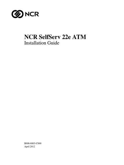 Selfserv 22e Installation Guide Pdf Automated Teller Machine