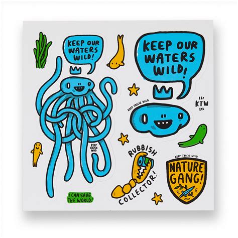 Keep Tassie Wild Sticker Sheet Keep Our Waters Wild Wild Island