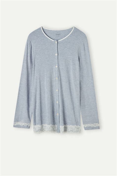 Modal And Lace Button Down Top Intimissimi