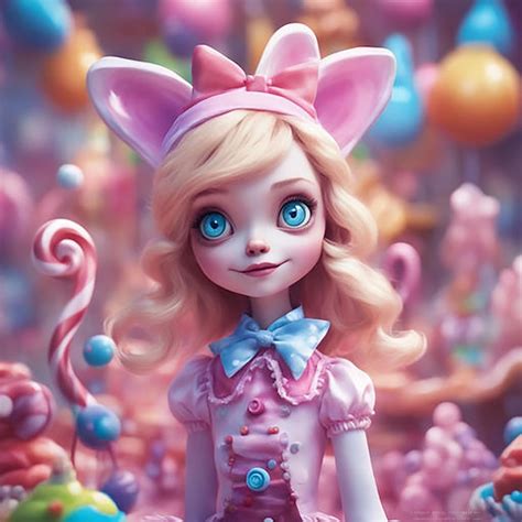 Foto De Una Bonita Mu Eca Con Cabello Rosado Y Fondo Rosa Ai Image Foto Premium