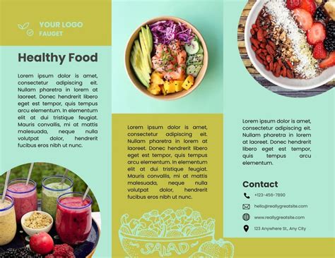 Free Custom Printable Food Brochure Templates Canva