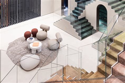 Roar Recreates Dizzying Indian Stepwells In Jaipur Rugs Dubai Showroom