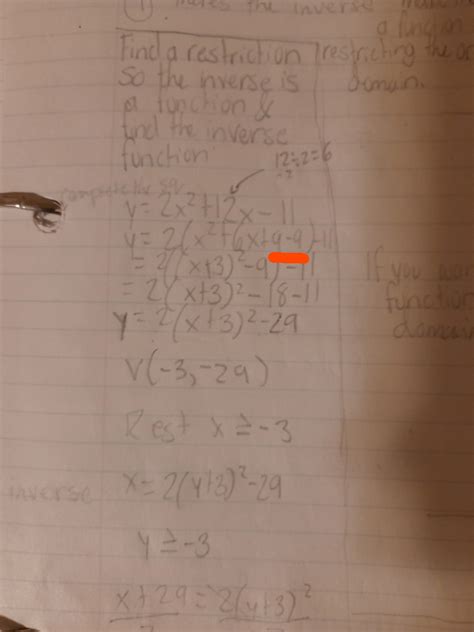 Grade 11 Functions Why Is 9 There Rhomeworkhelp